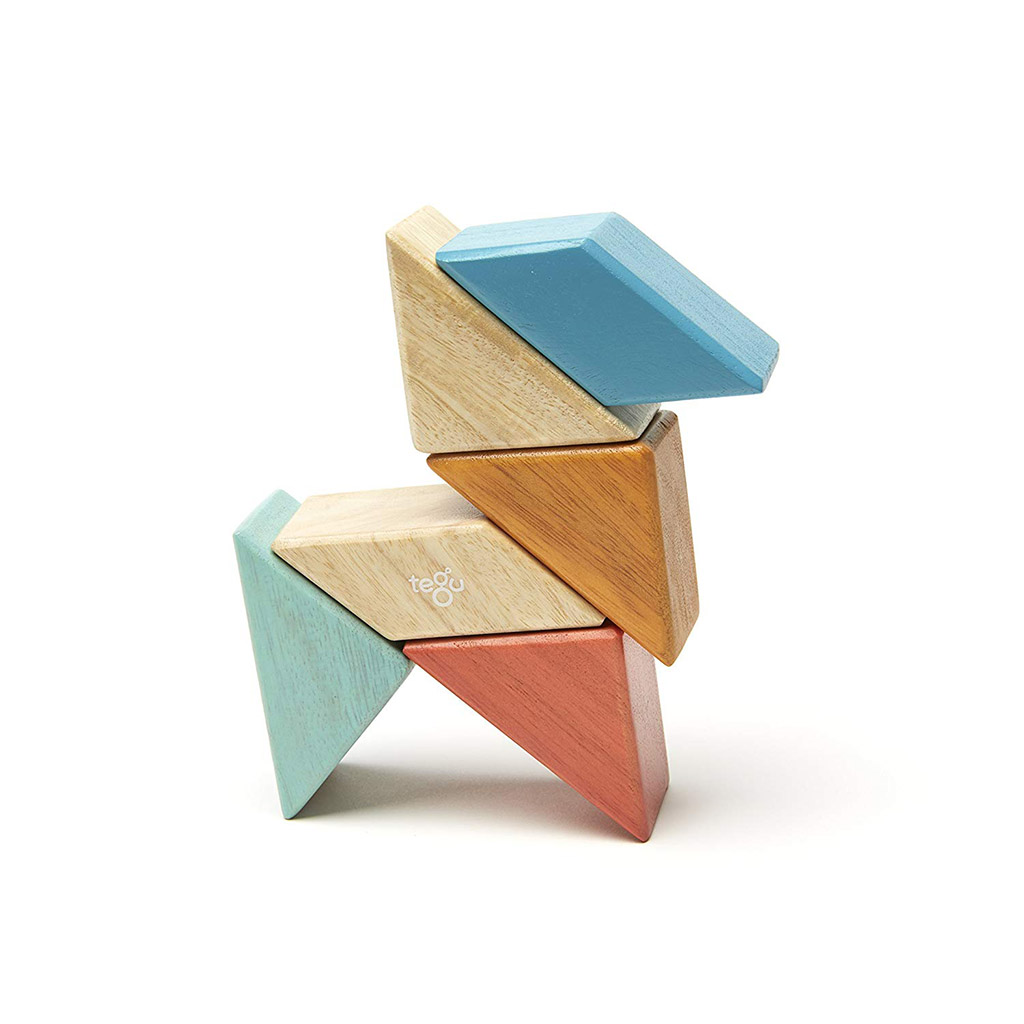Tegu Pocket Pouch Prism Magnetic Wooden Block Set (6 Pieces) - Happy ...